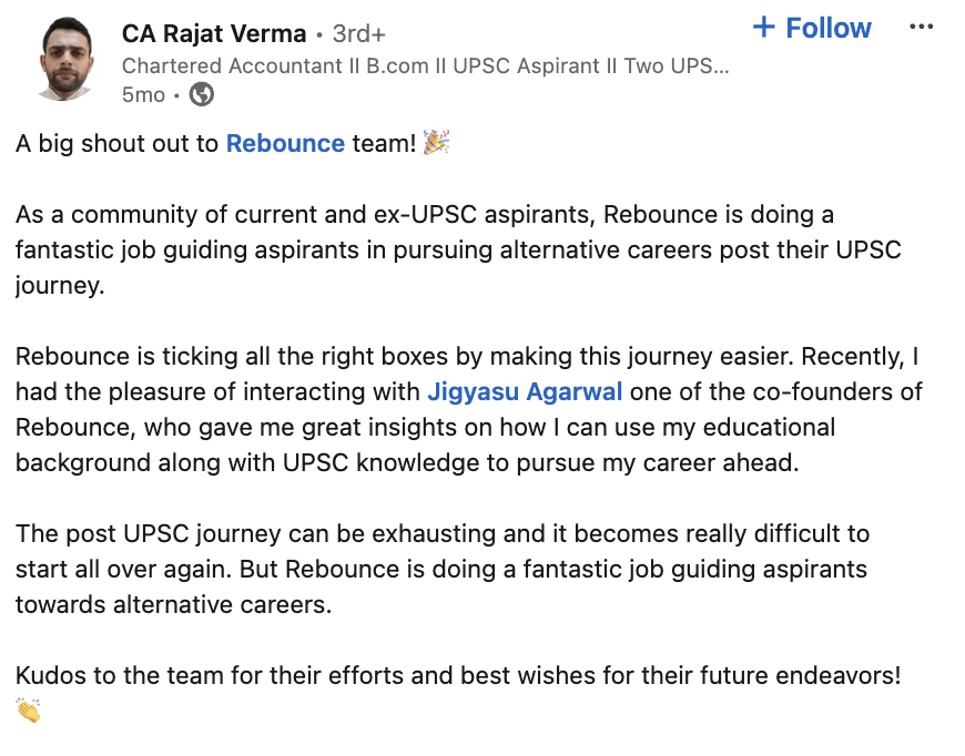 Rebounce Careers Reviews | Success Stories & Testimonials